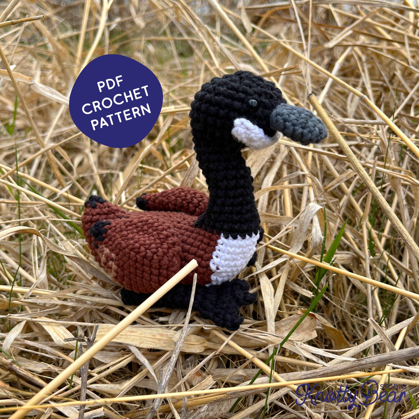 Lucy the Canadian Mountie Goose - PDF crochet pattern – Knotty Bear Studio