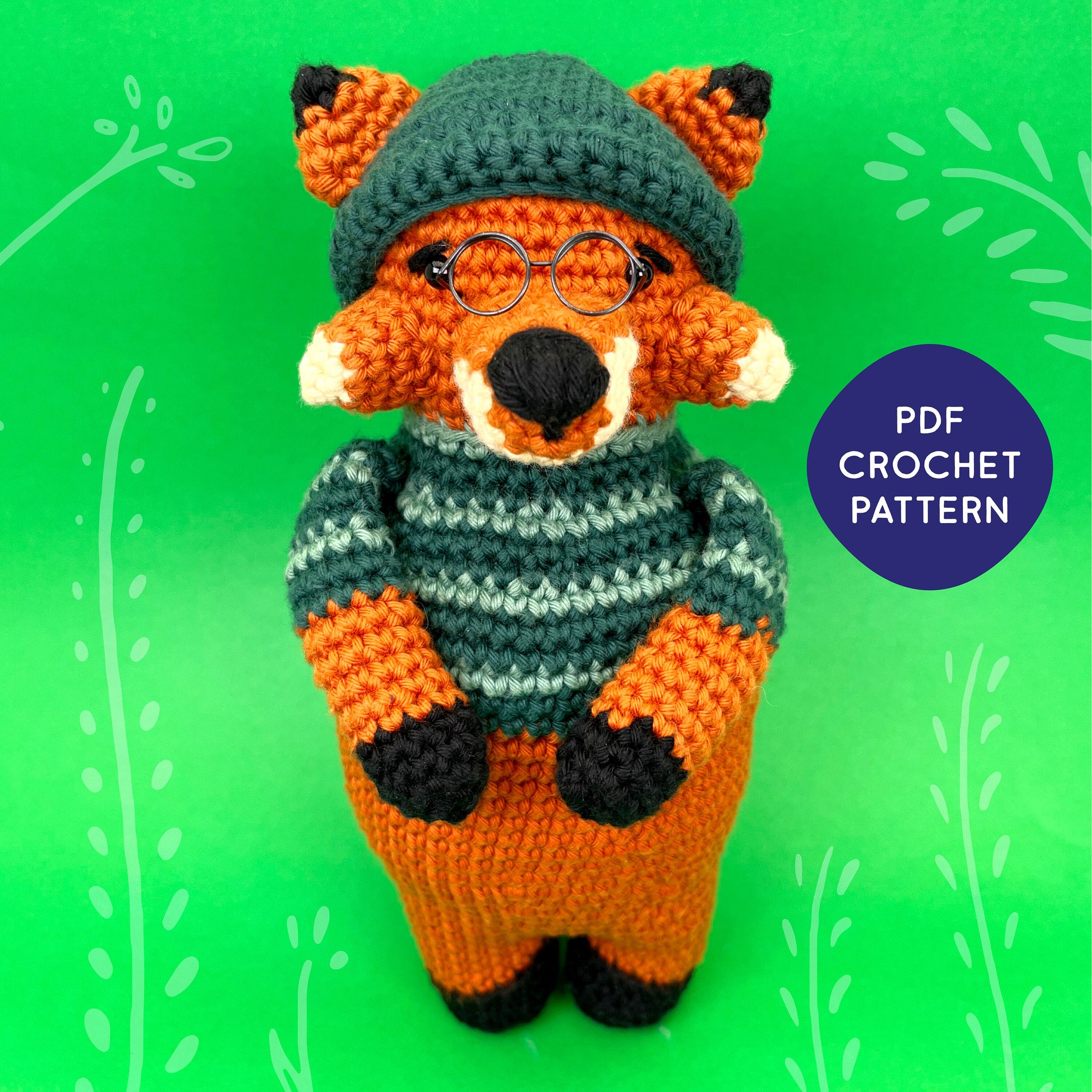 Frederick the fox - PDF crochet pattern – Knotty Bear Studio