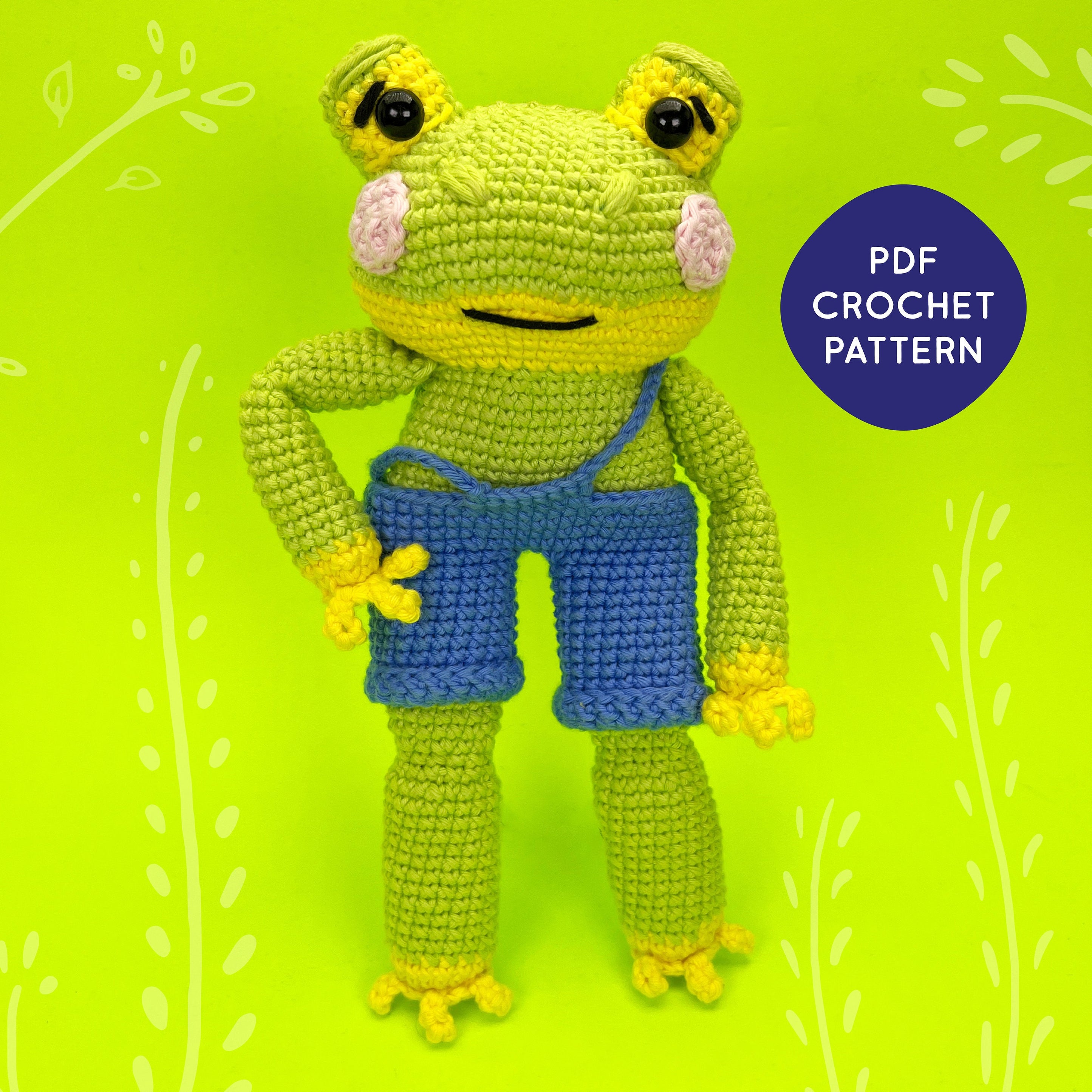 Dougie the bullfrog - PDF crochet pattern – Knotty Bear Studio
